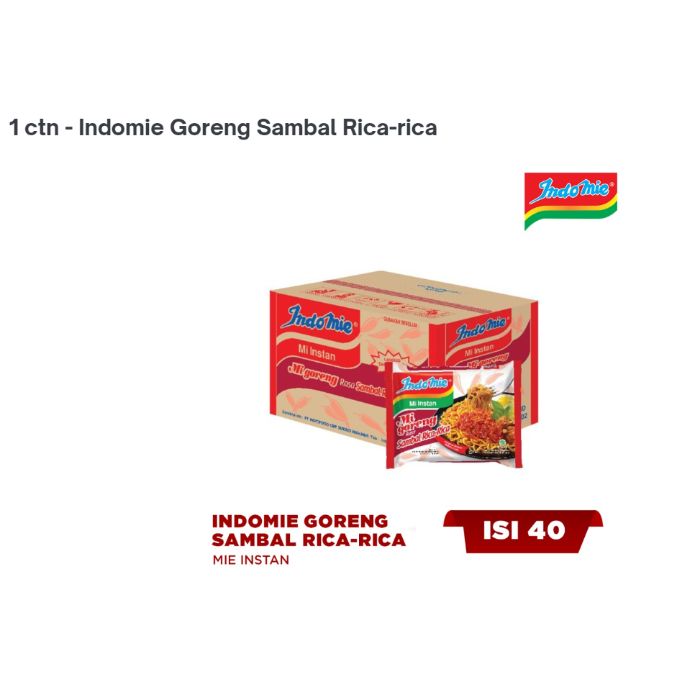Promo Indomie Mie Goreng Sambal Rica Rica [40 Pcs X 85gr] Diskon 27% Di ...