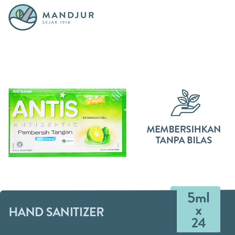 Jual Antis Hand Sanitizer Gel 5ml - Isi 24 Sachet Di Seller Apotek ...