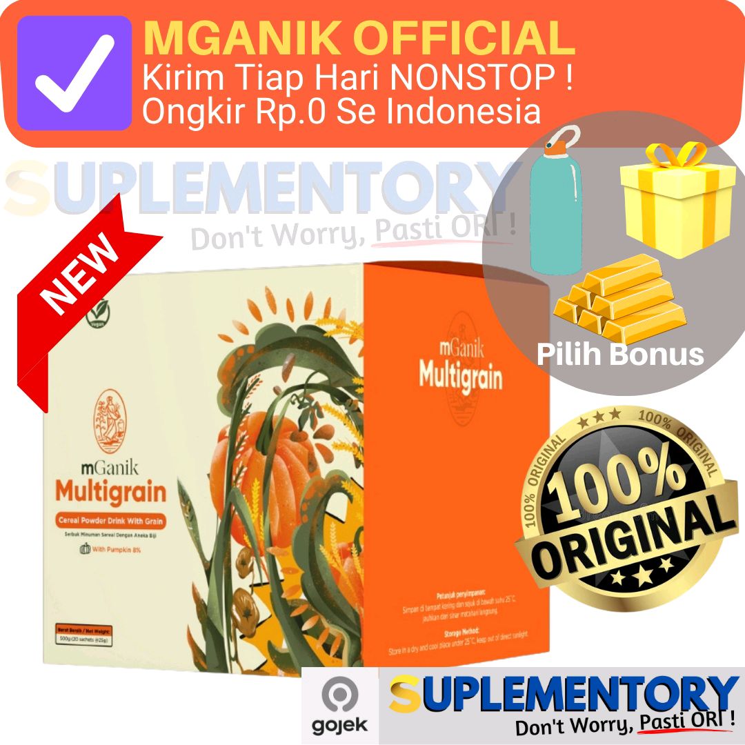 Promo Mganik Multigrain original 1 box isi 20 sachet Diskon 21% di ...