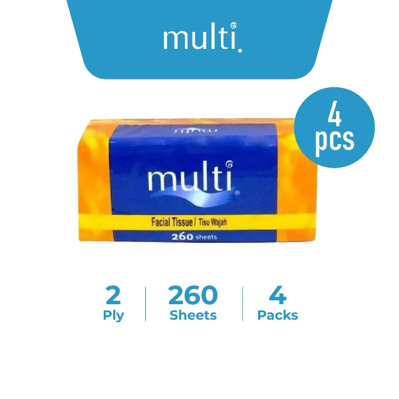 Promo Multi Facial Grafis NP Tissue [250 Sheets/ 2 Ply / Banded 4 pcs ...