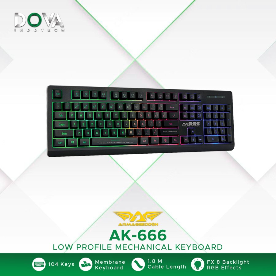 Promo Armaggeddon Ak666 Kalashnikov Spill Proof Membrane Gaming ...
