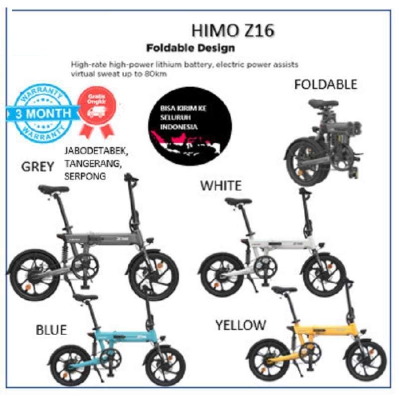 Jual Himo Z16 Folding Electric Power Assisted Bicycle - Putih Di Seller ...