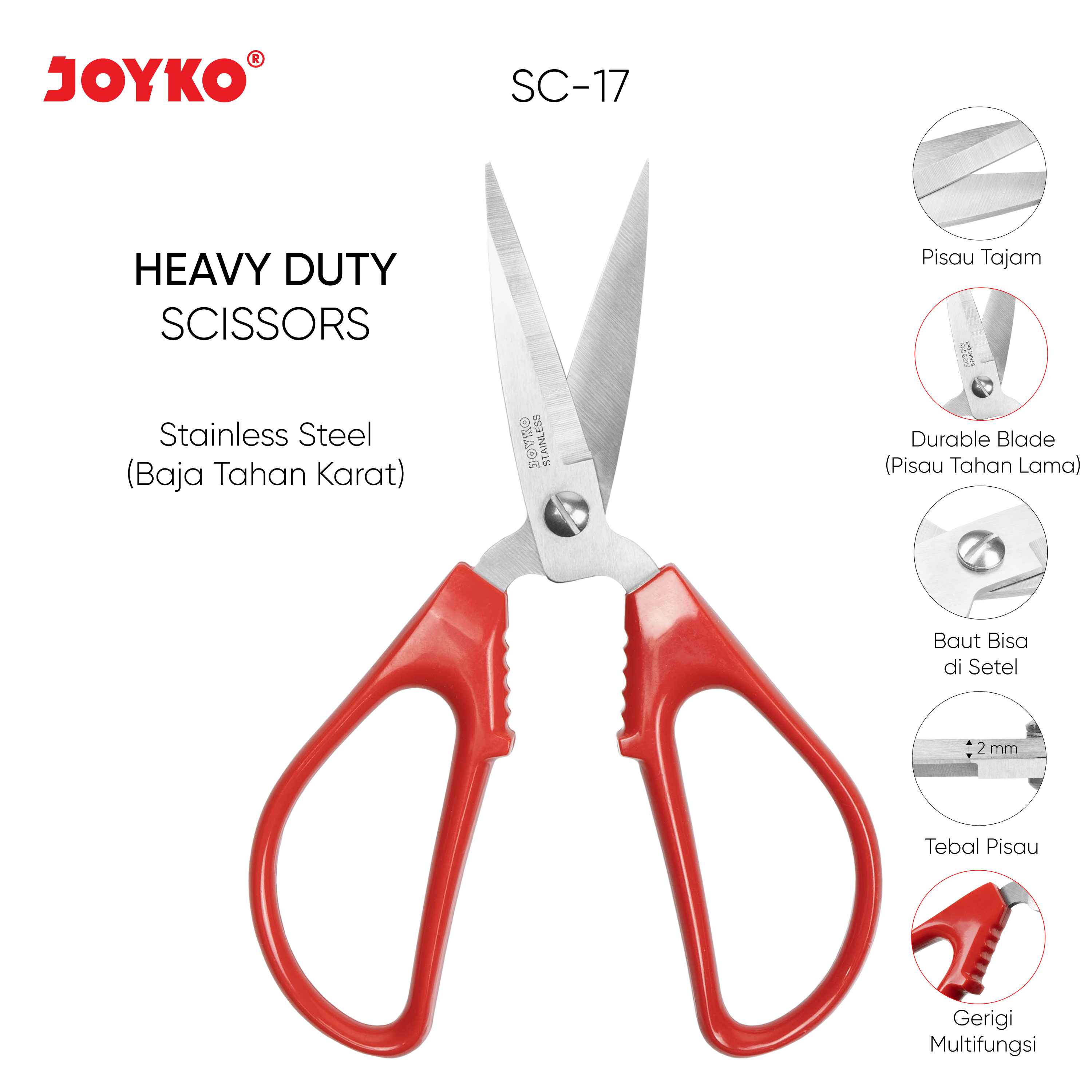 Jual Scissors Gunting Joyko SC-17 di Seller JOYKO Official Store ...