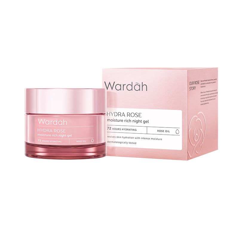 Promo Wardah Hydra Rose Moisture Rich Night Gel [40 g] Diskon 24% di ...