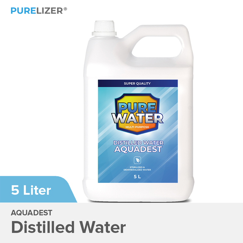 Jual Aquadest / Distilled Water 5 Liter Air Suling / Aquades / Akuades ...