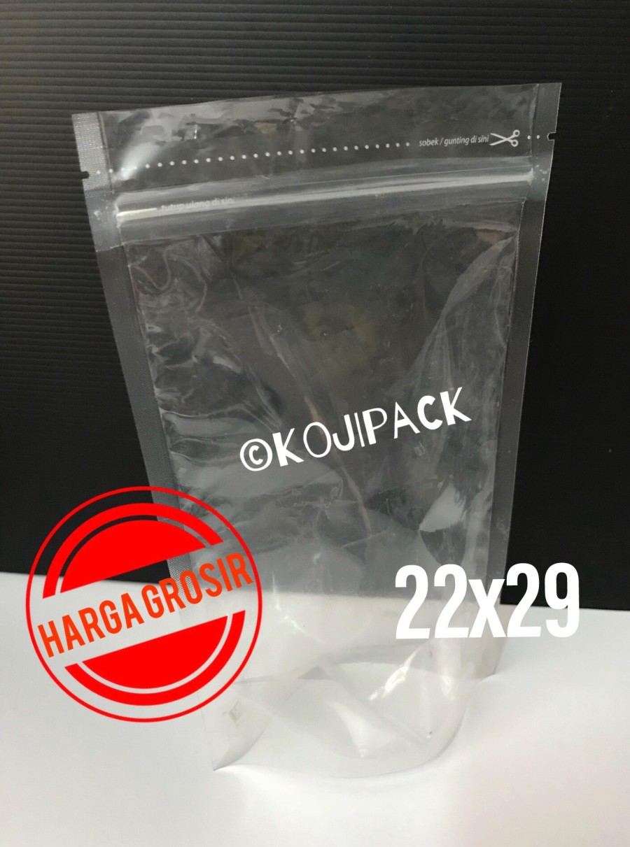 Jual Transparan Lightpack Standing Pouch 22x29 (bisa untuk cairan) di ...
