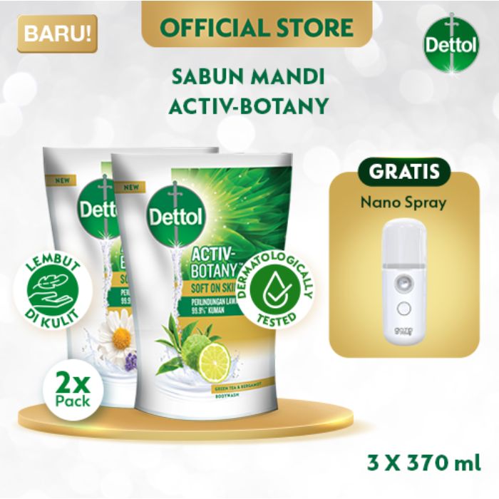 Promo Dettol Sabun Mandi Cair Activ-Botany Green Tea and Bergamot Pouch ...