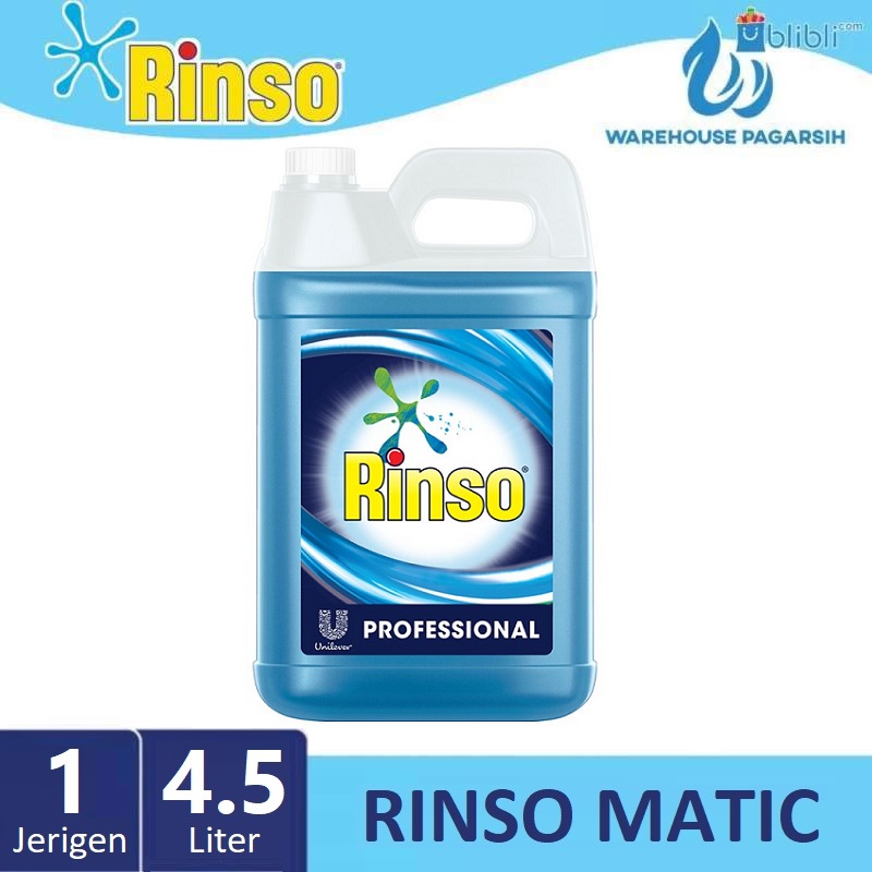 Jual Rinso Matic Professional Deterjen Cair Laundry Kiloan [4.5 Liter] - Jerigen Di Seller ...