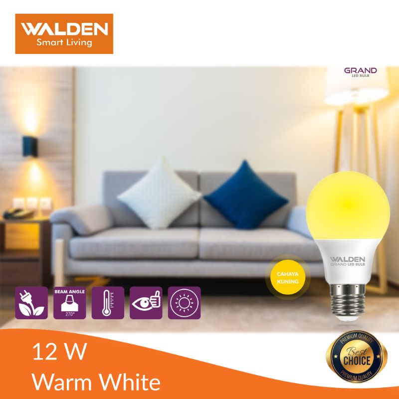 Jual Walden Bohlam Lampu LED - Kuning Warm White [[12 Watt]] di Seller ...