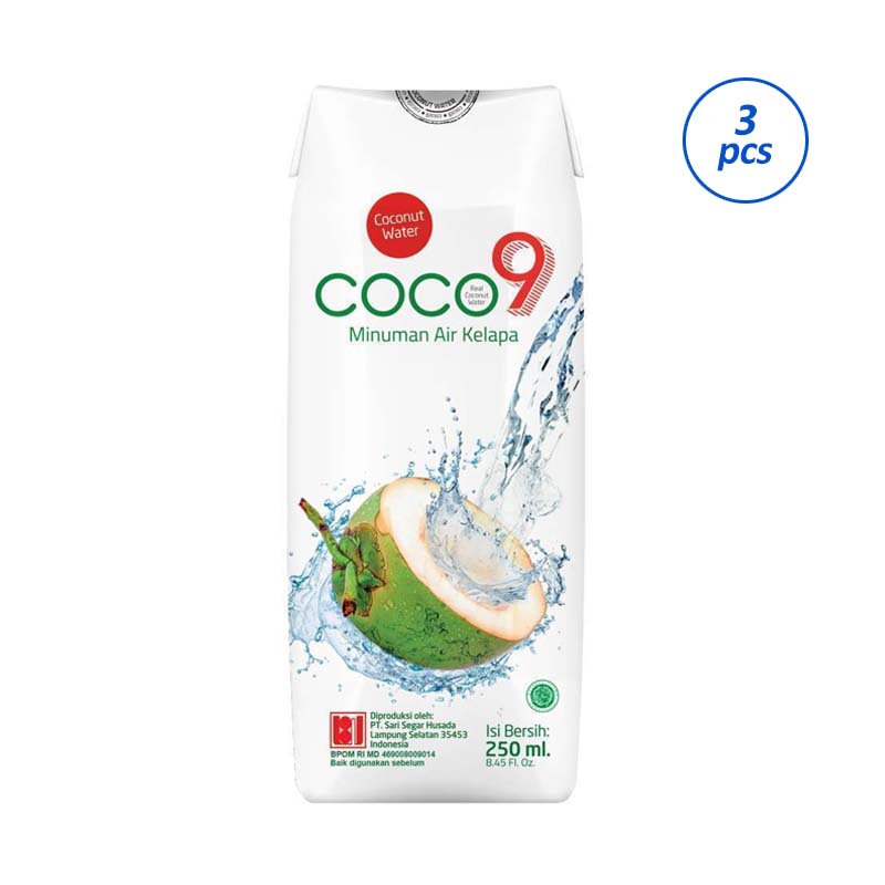 Promo Coco 9 Minuman Air Kelapa [250 Ml/3 Pcs] Diskon 14% Di Seller ...