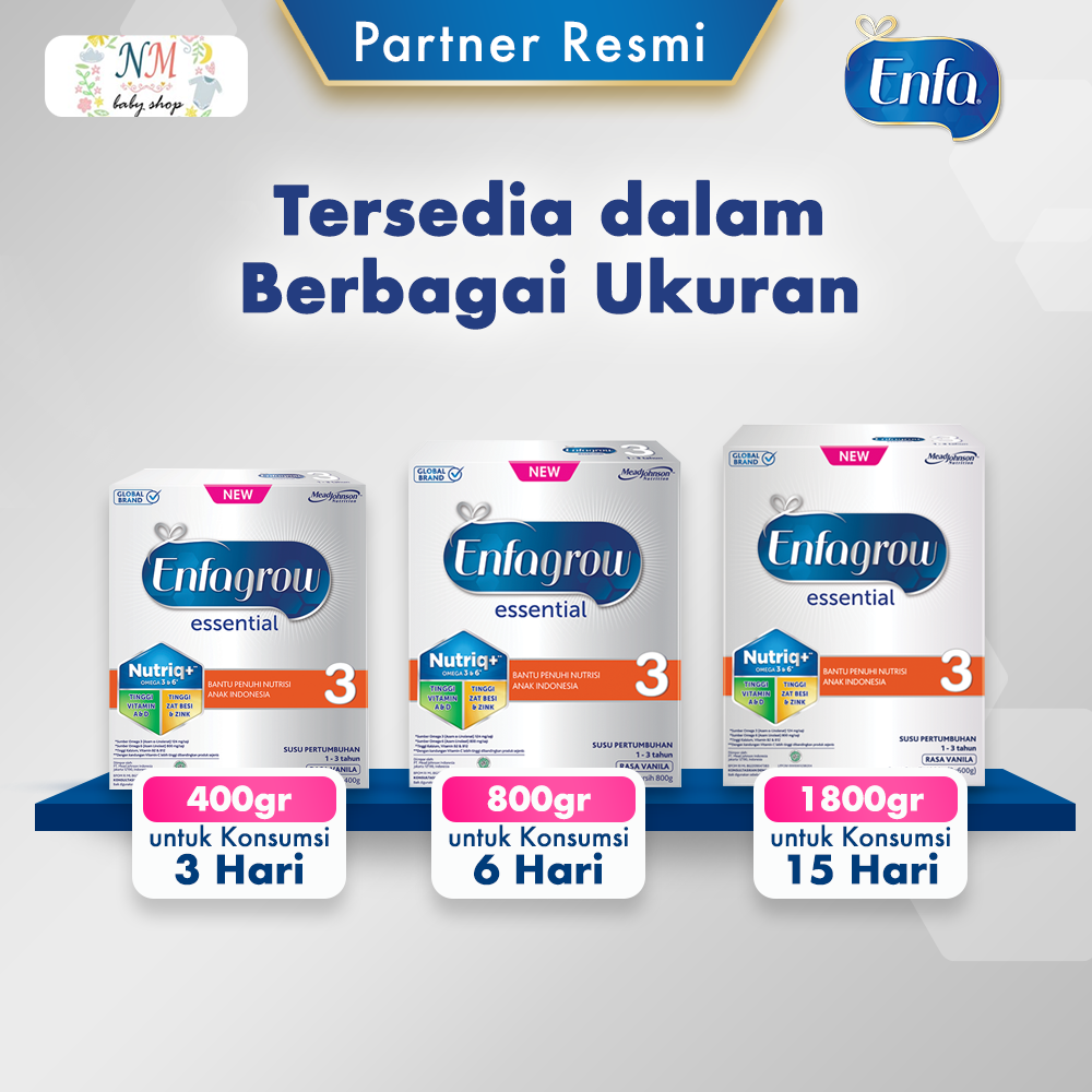 Promo ENFAGROW ESSENTIAL 3 4 SUSU FORMULA 400GR - ESSENTIAL 4 400GR ...