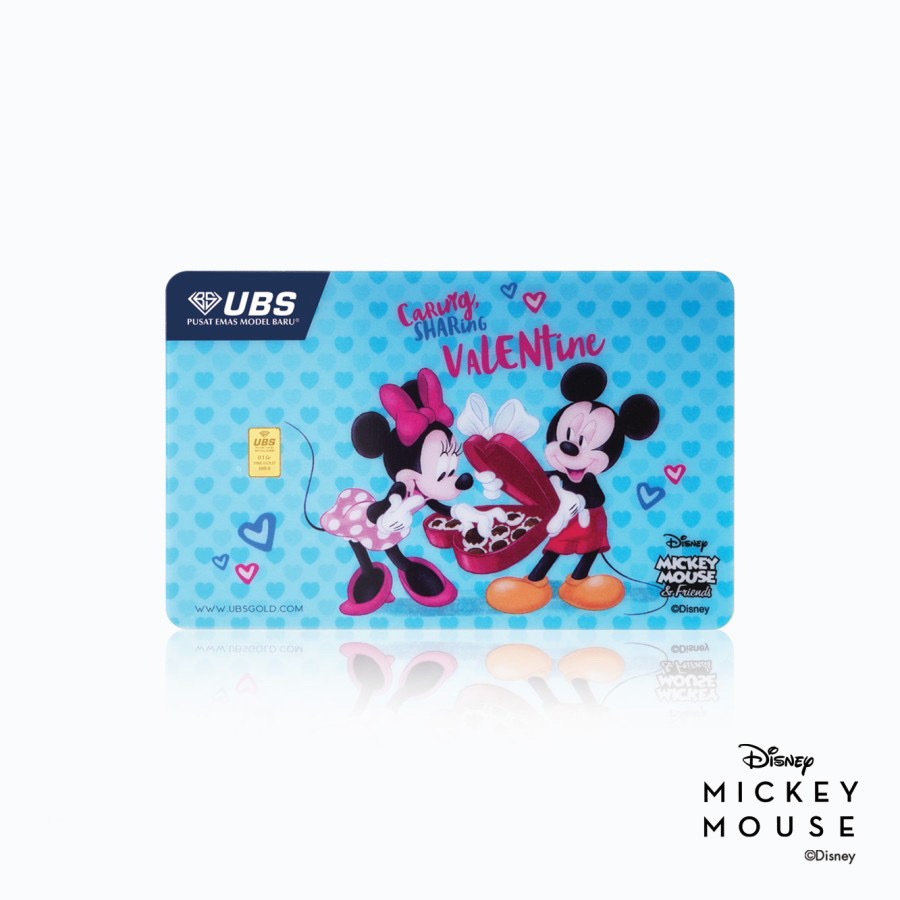 Jual BliGold UBS Disney Mickey & Minnie Mouse Valentine Mini Gold 0.1 ...
