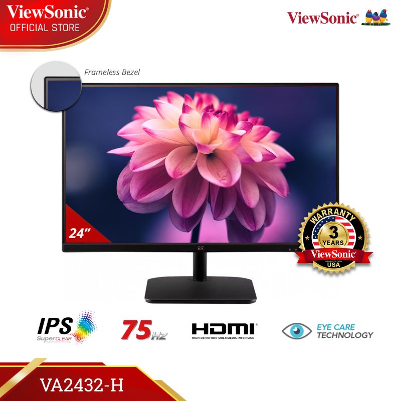 Promo Viewsonic 24” Ips Monitor Va2432-h | 1080p | Frameless | 75hz ...