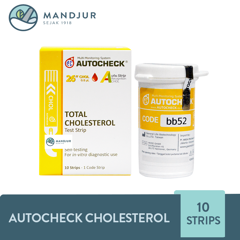 Jual Strip Autocheck Cholesterol Isi 10 Strip - Alat Strip Tes ...