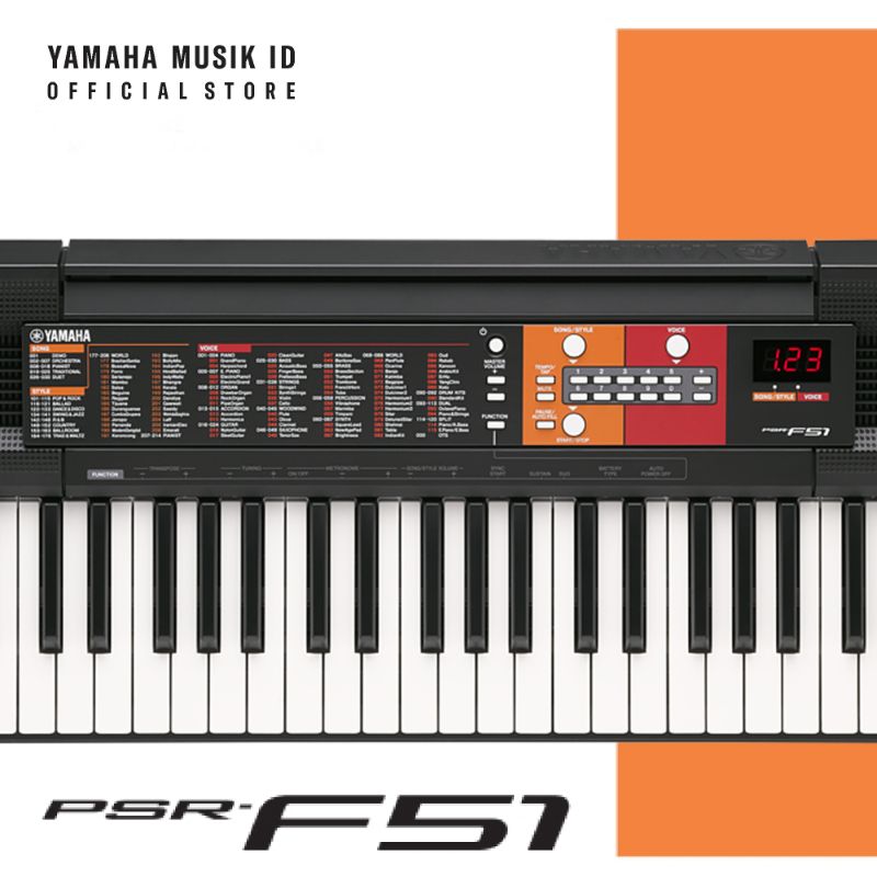 Jual Yamaha PSR F51 Portable Keyboard - Indonesia Hitam di Seller Sumber Maju Elektronic ...