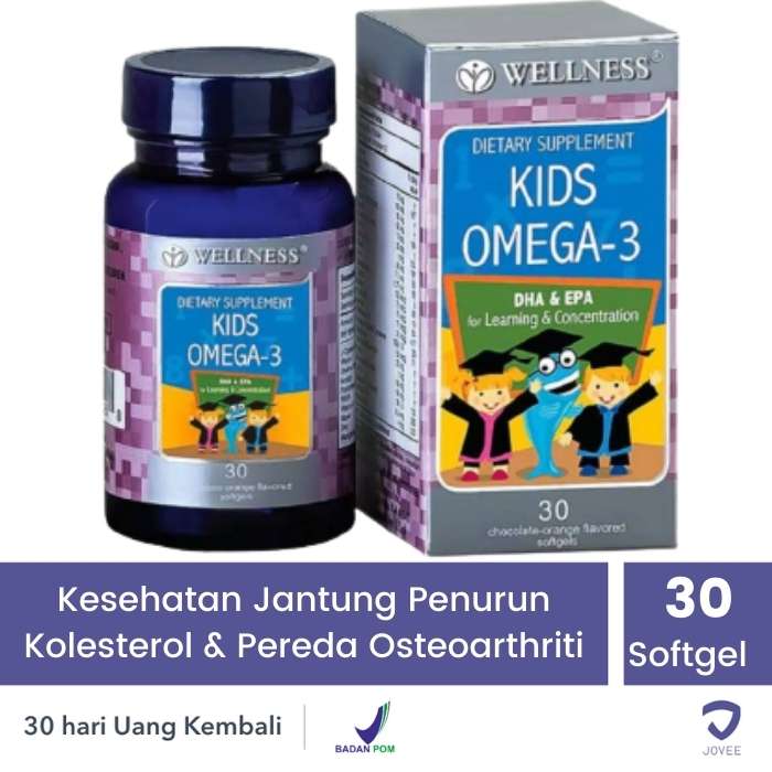 Jual Wellness Omega 3 Kids Vitamin Anak [30 Kaplet] Di Seller Jovee ...
