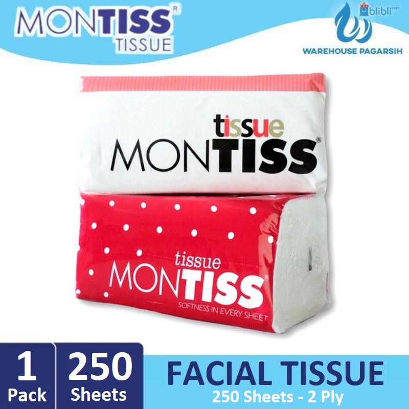 Promo Montiss Facial Tissue 250 Sheets - 2 Ply Diskon 14% Di Seller ...