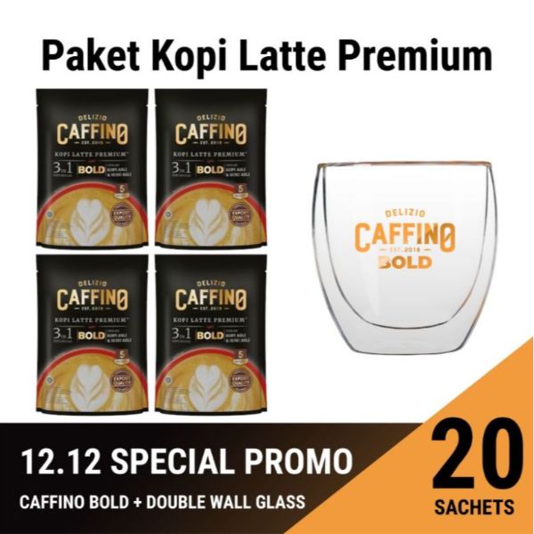 Jual Caffino Bold Kopi Bold Pouch [30 g/ 5 Sachets/ 4 Pouch] + Double ...