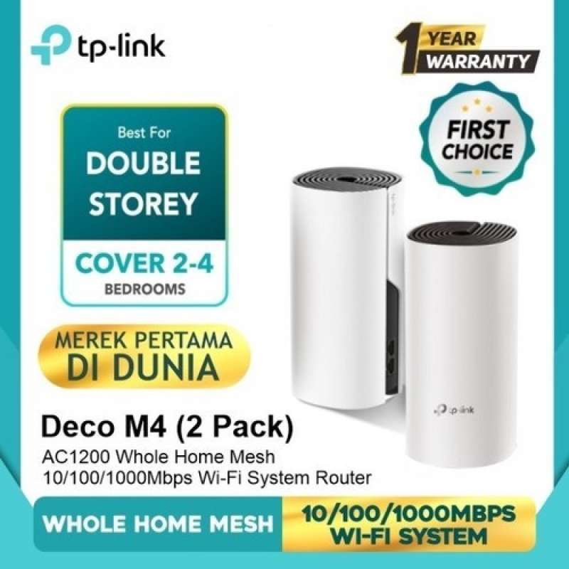 Jual TP-LINK Deco M4 AC1200 2Pack Whole Home Mesh WiFi System isi 2pcs ...