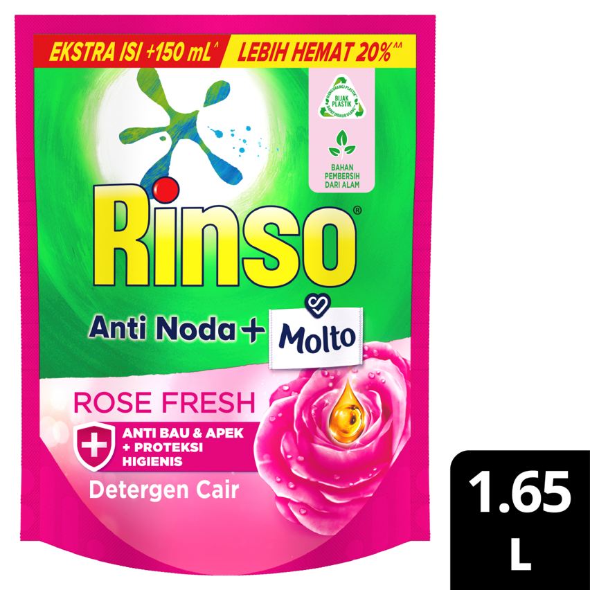 Promo Rinso Molto Detergen Cair Konsentrat Rose Fresh Anti Bau & Apek ...