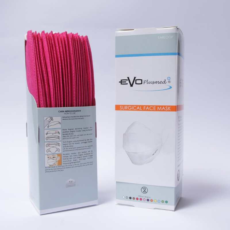 Promo Evo Plusmed+ Surgical Face Mask [1 box/ 25 pcs] - Magenta Diskon ...
