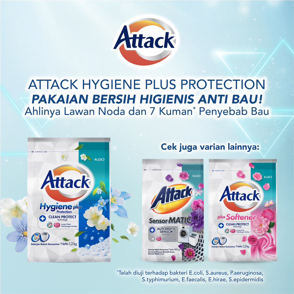 Promo Attack Hygiene Plus Deterjen Bubuk Semua Jenis Mesin Cuci 1200gr ...
