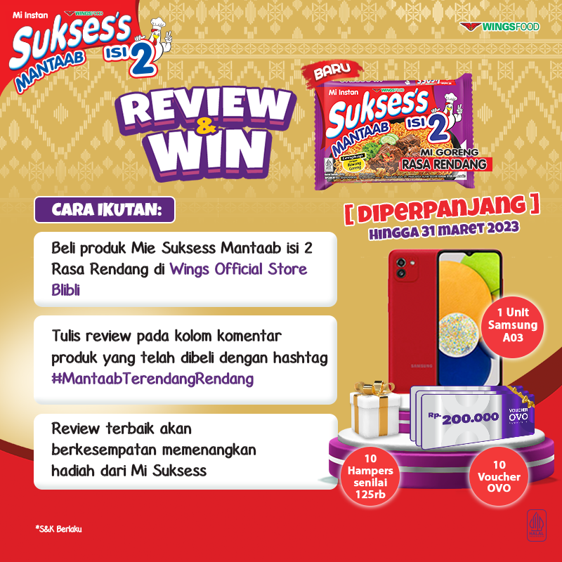 Promo Sukses's Mi Instant Goreng Rasa Rendang 132 G Diskon 19% Di ...