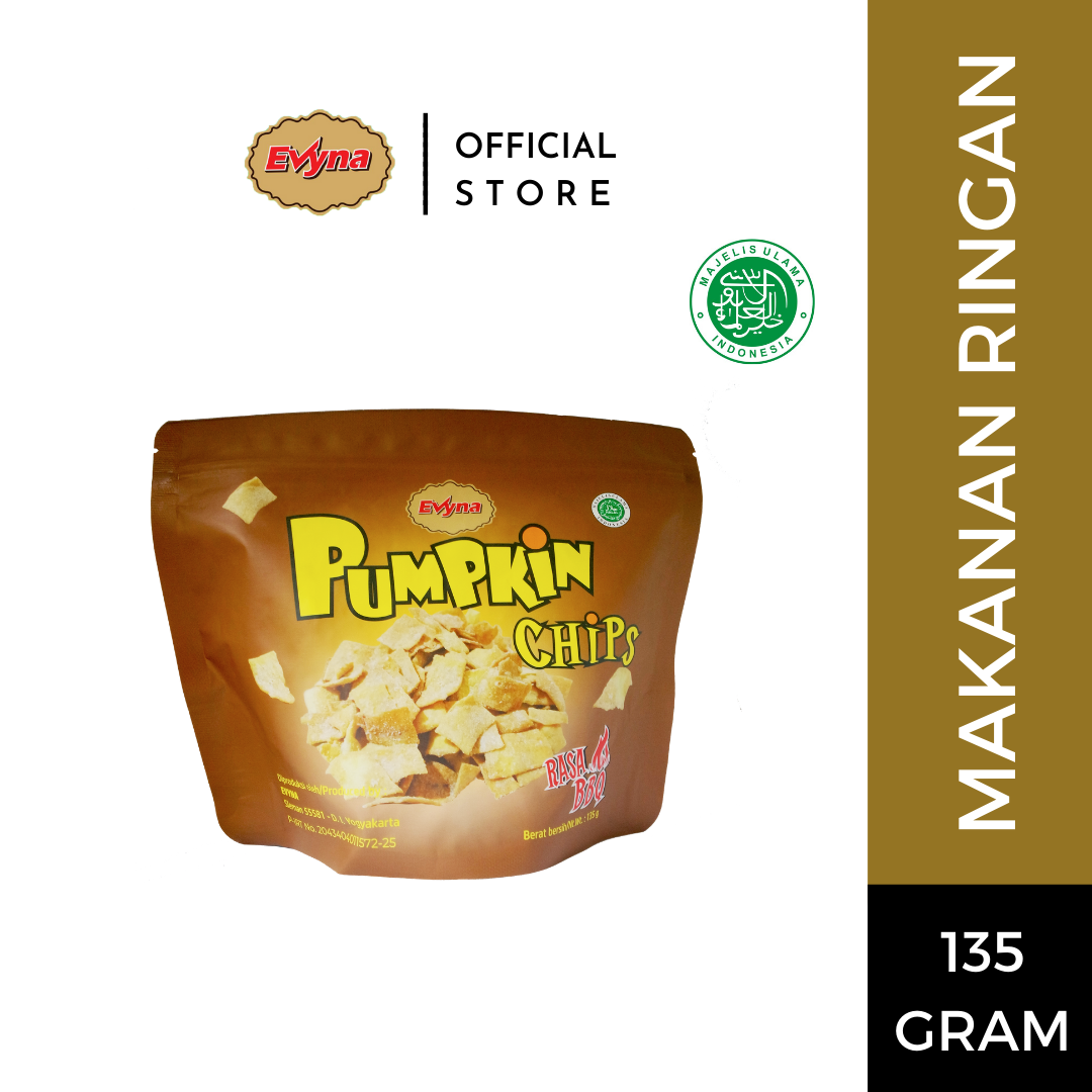 Jual Evyna Pumpkin Chips BBQ Cemilan Keripik Labu Kuning 135gr Snack ...