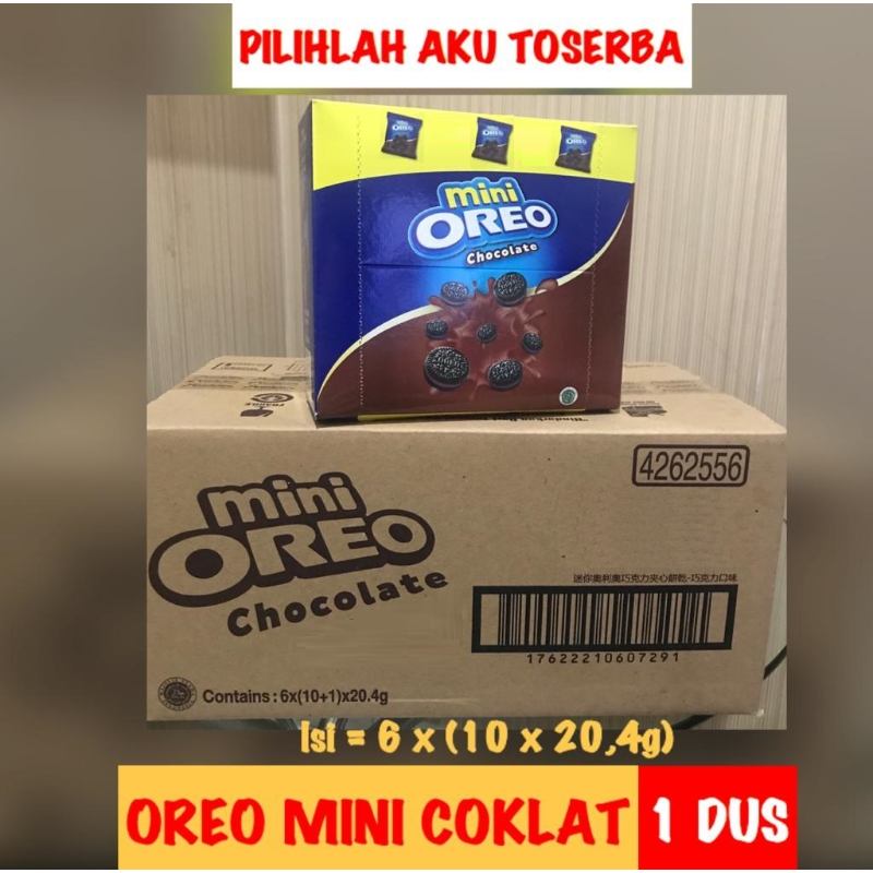 Promo Oreo Mini CHOCOLATE / COKLAT Pouch 10x20,4 gr ( HARGA 1 KARTON ...