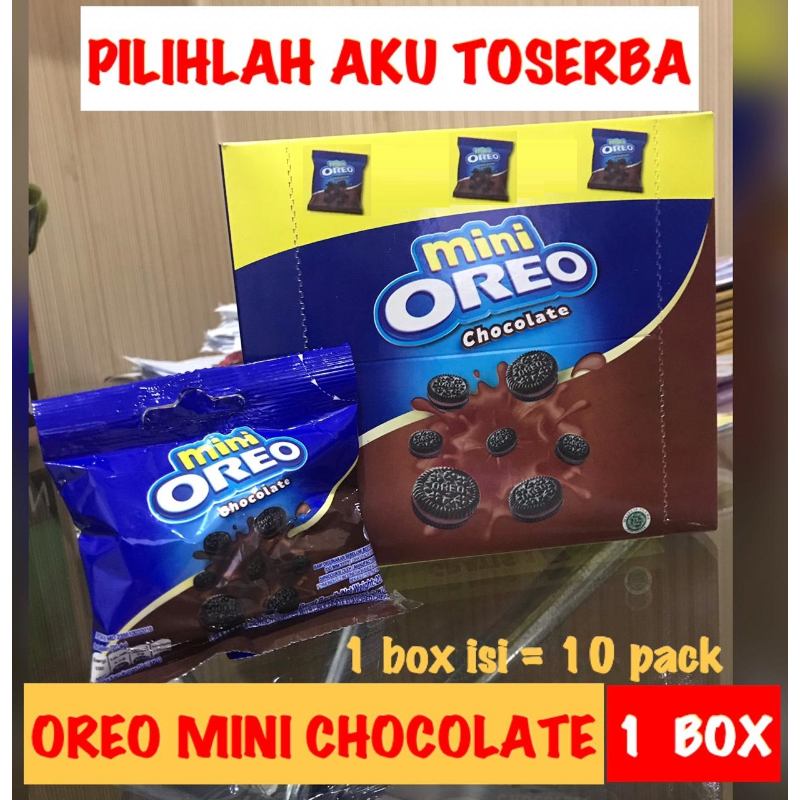 Promo Oreo Mini CHOCOLATE / COKLAT Pouch 10 x 20,4 gr ( HARGA PER BOX ) Diskon 18% di Seller ...