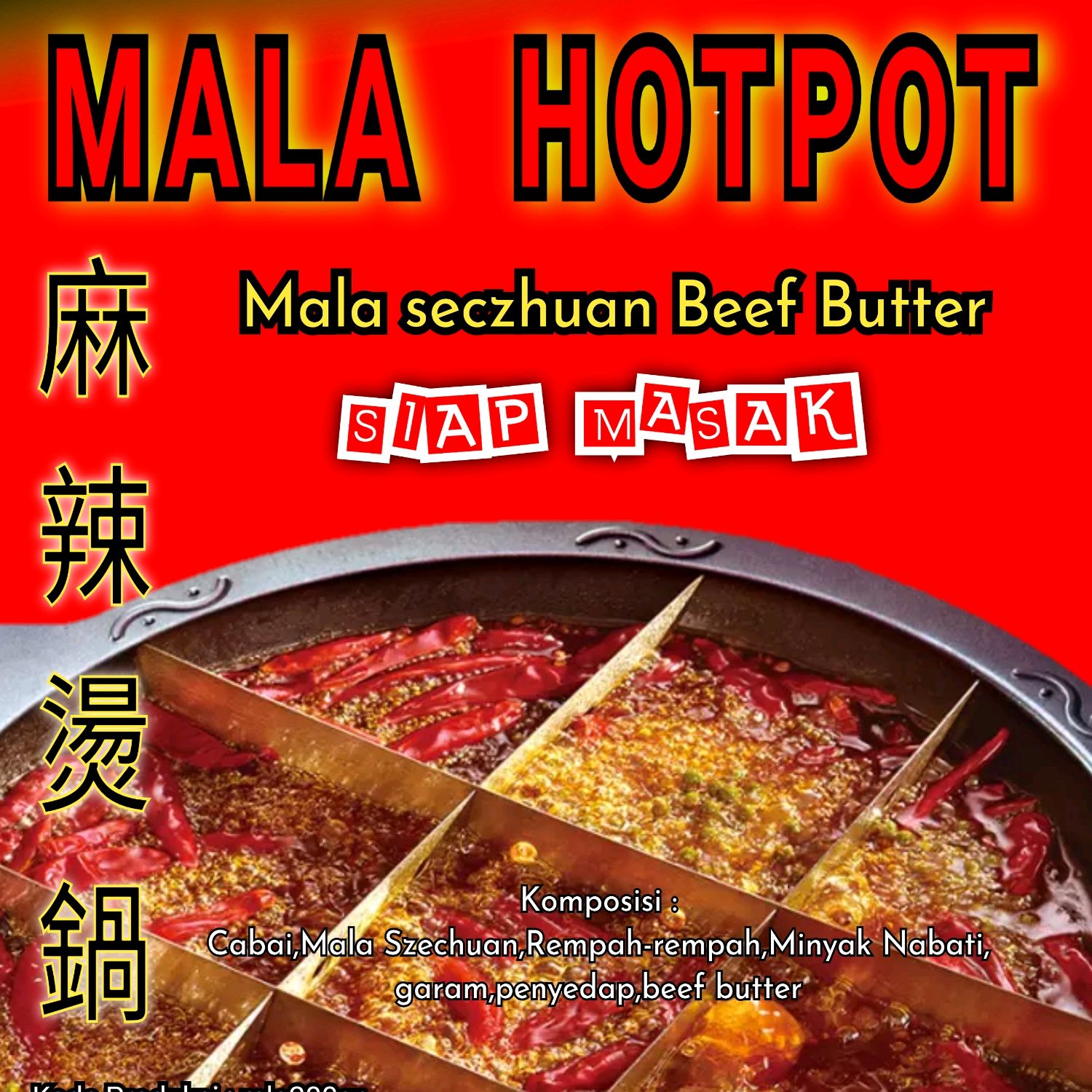 Jual Bumbu Mala Hotpot 200gr Malatang Hotpot Mala Butter Hotpot ...
