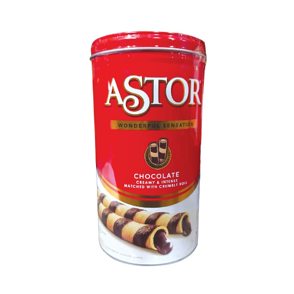 Promo ASTOR WAFER STICK DOUBLE COKLAT TIN 330 GR Diskon 24% di Seller ...