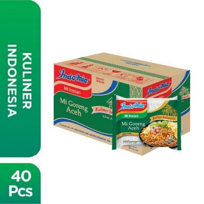 Promo Indomie Mi Goreng Aceh Mie Instan [90 g/ 40 pcs/ Karton] Diskon 6 ...