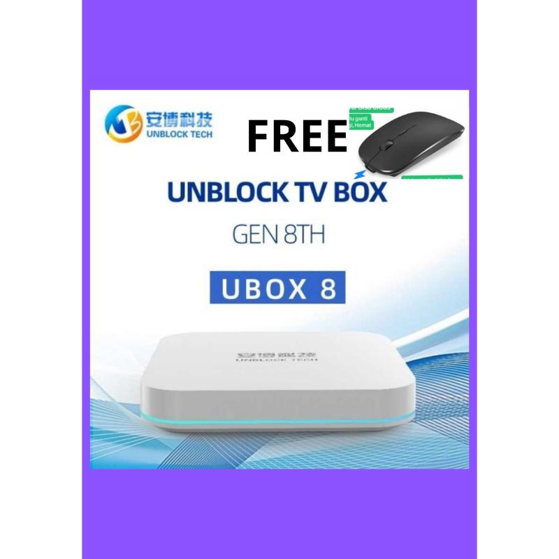 Jual UBOX 8 PRO MAX UNBLOCK TECH UBOX 8 PRO MAX - Android 10.0 TV Box 4 ...