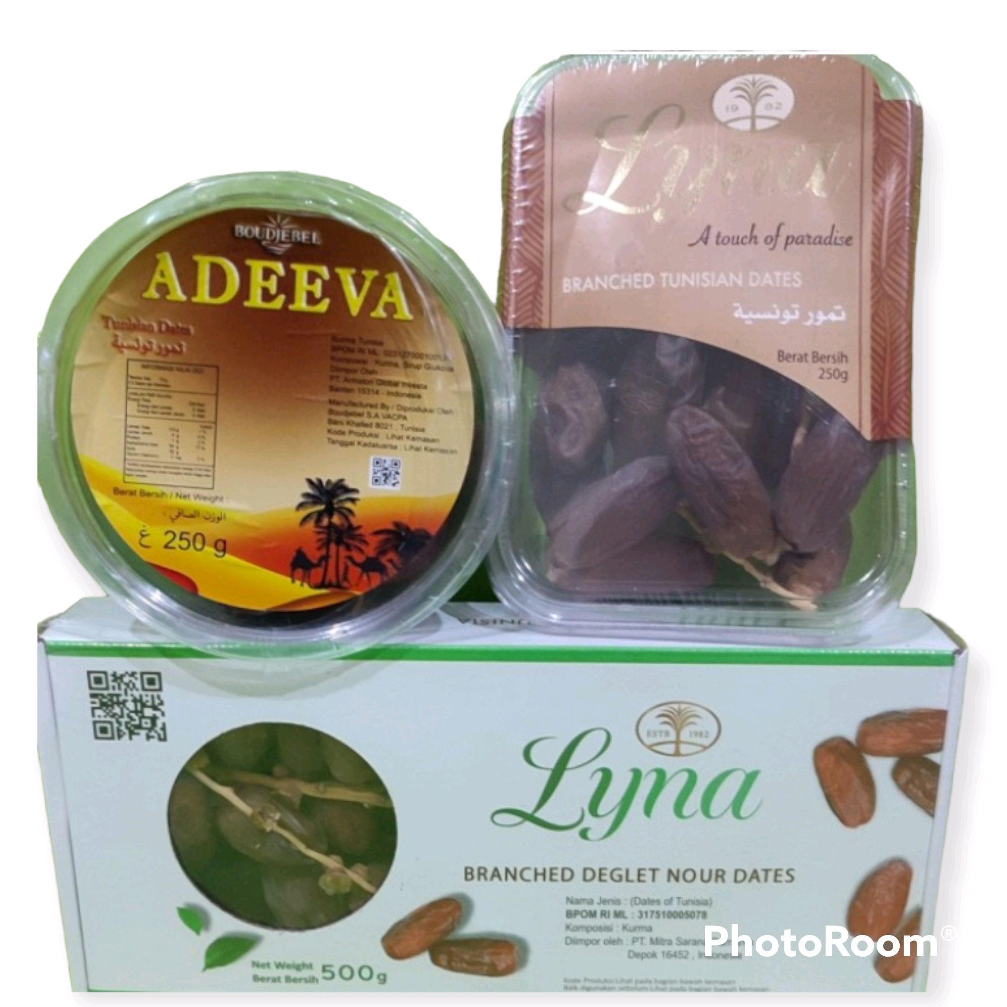 Jual KURMA LYNA BRANCHED DEGLET NOUR DATES NETTO 500GR MADE IN TUNISIA ...