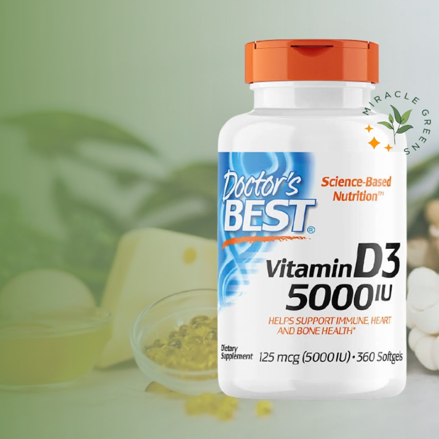 Jual Doctor's Best vitamin d3 5000 iu 360 softgels Doctor Best Vit D3 di Seller Miracle Green ...