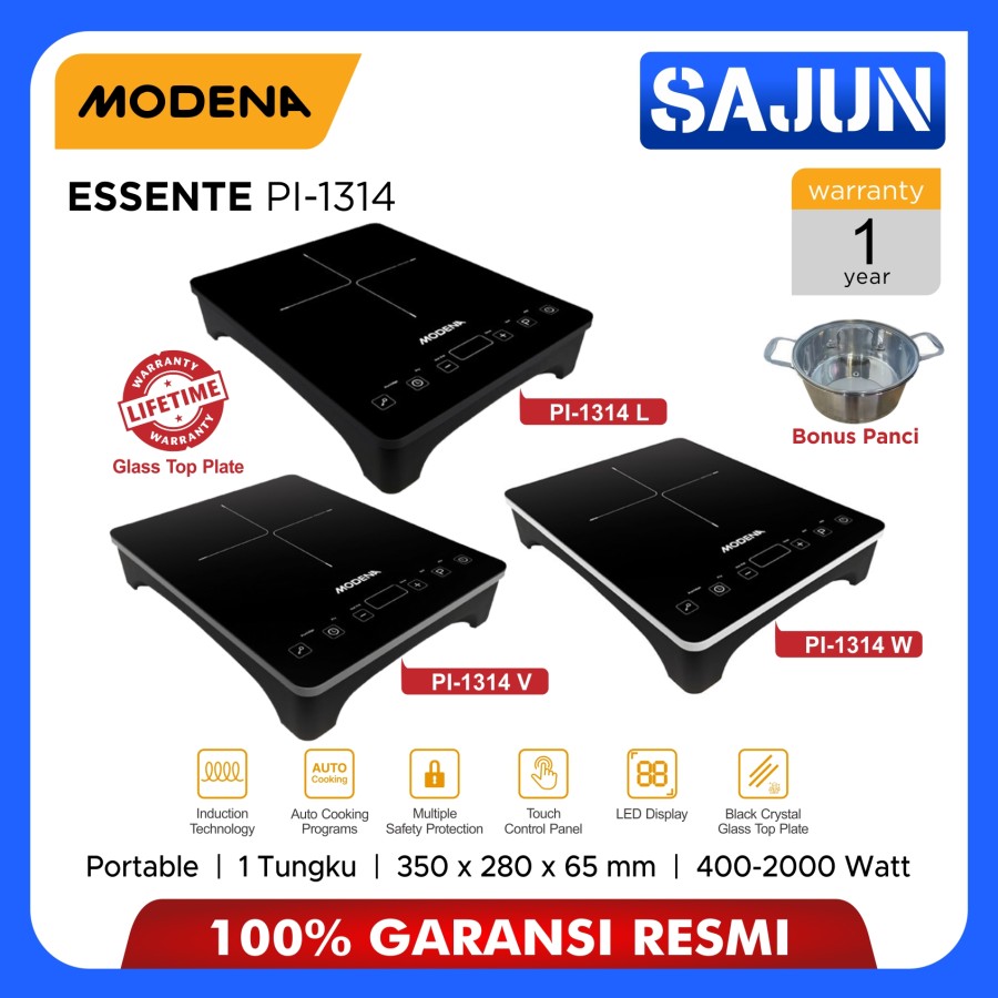 Promo Modena ESSENTE PI 1314 Portable Induction Cooker Kompor Listrik ...