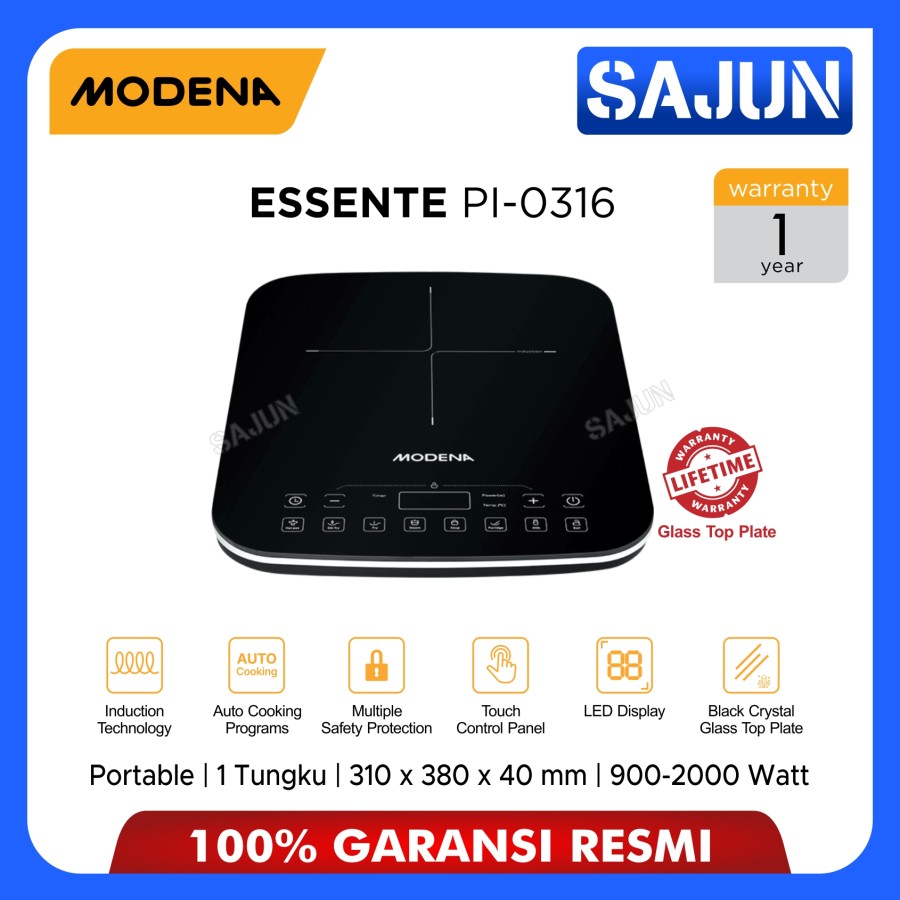 Jual Modena Portable Induction Cooker Pi 1316 Kompor Induksi Pi 0316 ...