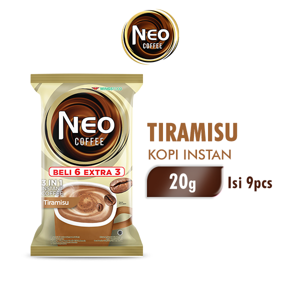 Promo NEO Kopi Instan Tiramisu Pack [20 g/ 9 pcs] Diskon 6% di Seller ...