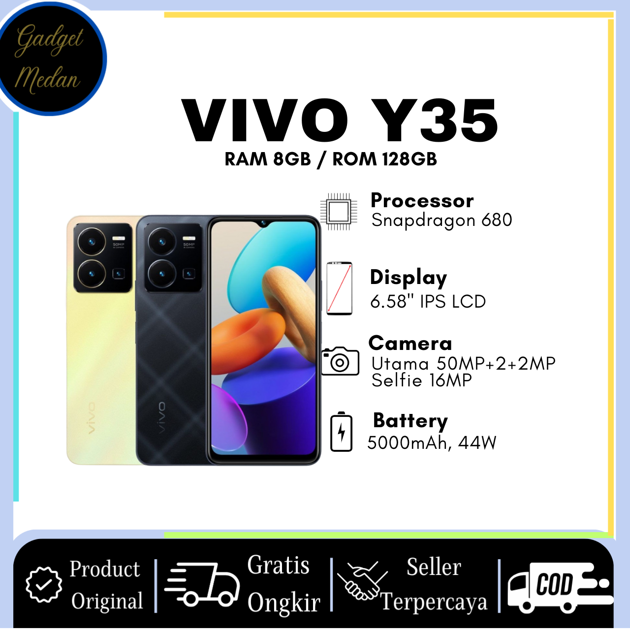 Promo VIVO Y35 8 128 GARANSI RESMI VIVO INDONESIA Diskon 12 Di Seller promo-vivo-y35-8-128-garansi-resmi-vivo-indonesia-diskon-12-di-seller