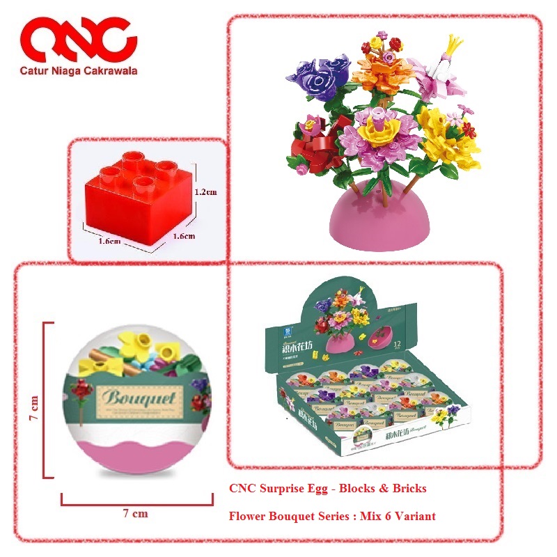 Jual CNC Surprise Egg Blocks & Bricks ( Gashapon / Gacha ) - Flower ...