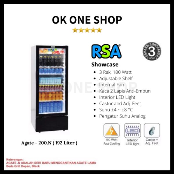Jual Rsa Agate-200 N Showcase [192 L] [jabetabek] Di Seller Ok One Shop ...
