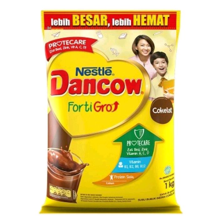 Promo Nestle Dancow Fortigro Susu Bubuk Coklat / instan 1 kg - Coklat ...