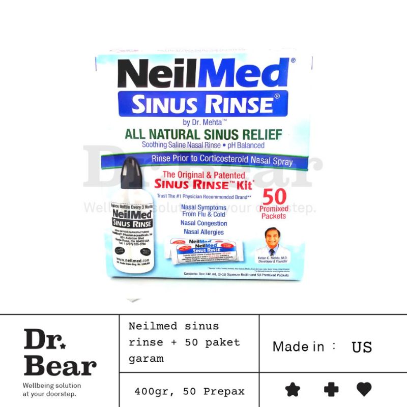 Promo NeilMed Sinus Rinse 50 packs Diskon 33% di Seller Dr. Bear ...
