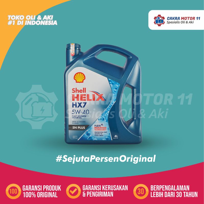 Jual Shell Helix HX7 5W40 [4L] di Seller Cakra Motor 11 - Cakra Motor ...
