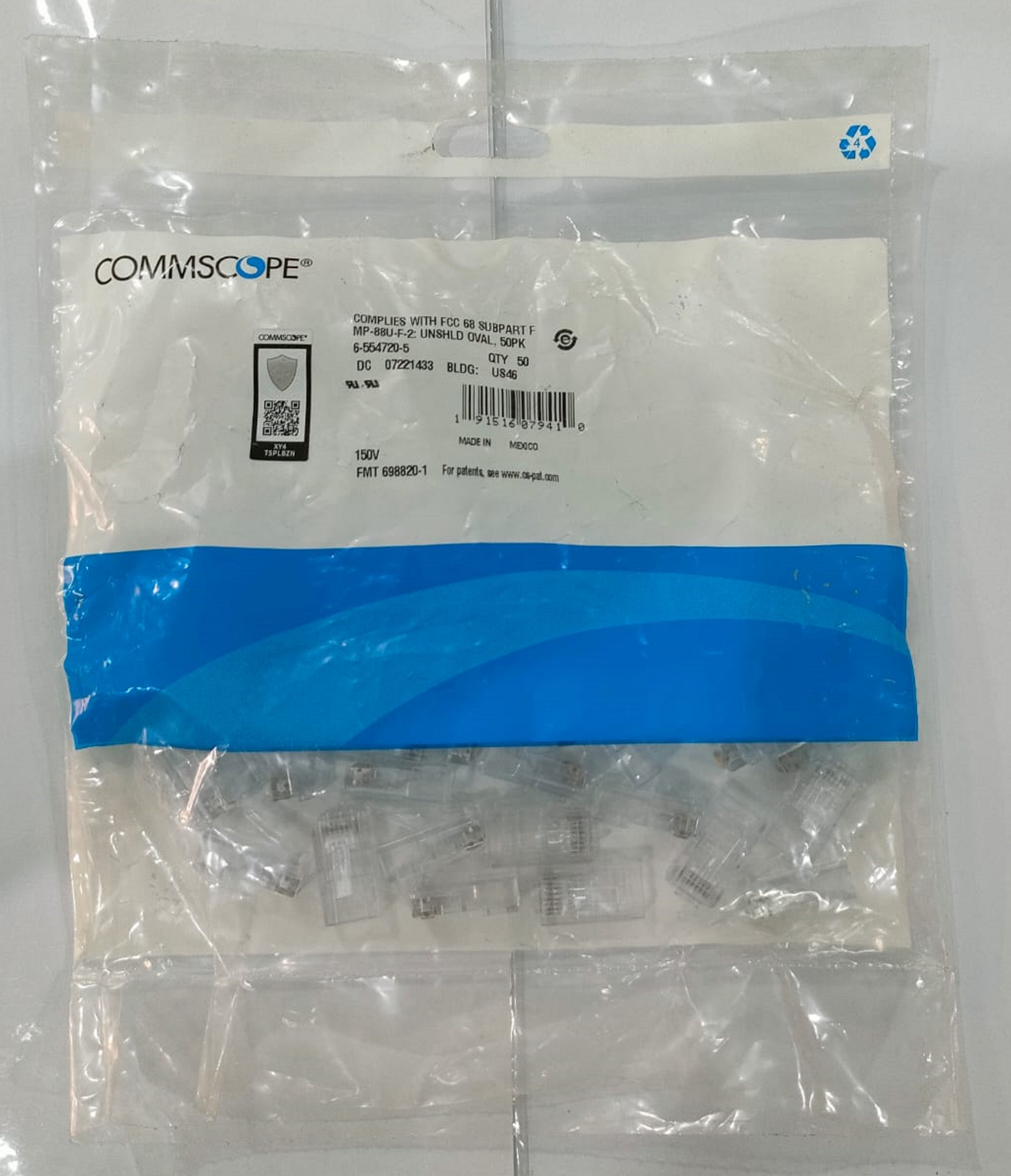 Jual konektor AMP Commscope Rj45 Cat-5 isi 50pcs di Seller SMS COMPUTER ...