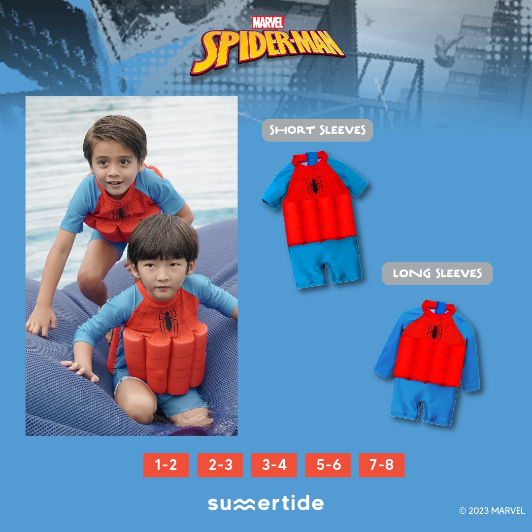 Jual Marvel Spiderman Summertide Boys Floatsuit - Short Sleeves 3-4 di ...