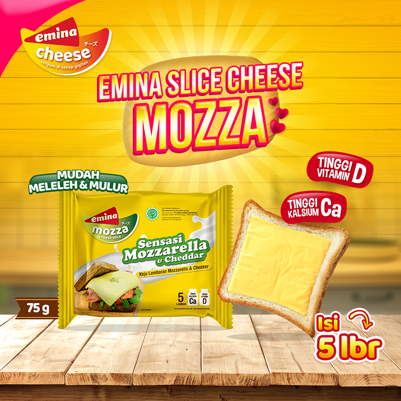 Jual Emina Cheese Slice Mozza [5 slice] di Seller Pangan Lestari ...