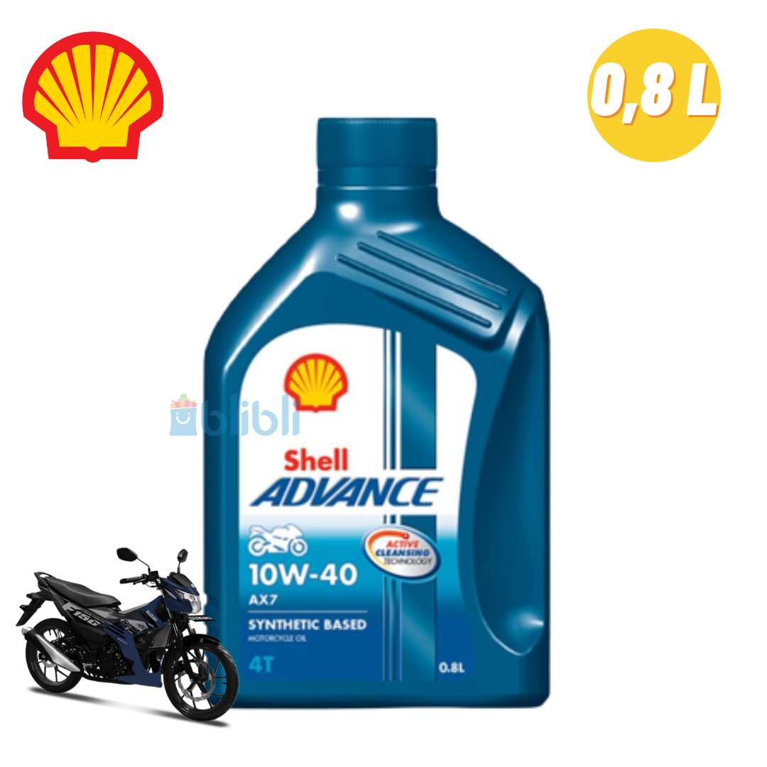 Jual Shell Advance AX7 10W40 [0.8L] Oli Shell Oli Motor Shell Honda ...
