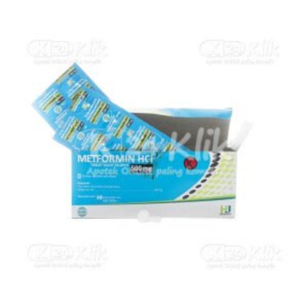Jual METFORMIN HEXPHARM 500MG 1 STRIP (10 TABLET) di Seller K24 Klik ...